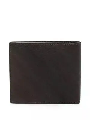 Santoni Logo-plaque Leather Wallet - Brown