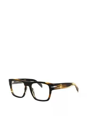 DB EYEWEAR BY DAVID BECKHAM Square Frame Eyeglasses - Brown
