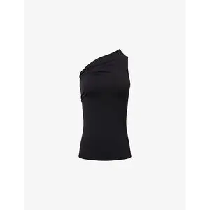 Rick Owens Athena Asymmetric Stretch-jersey Tank Top - Black