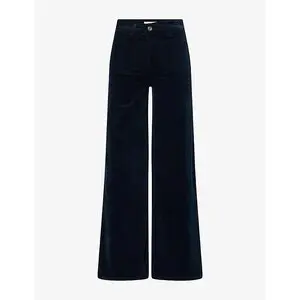 FRAME Palazzo Wide-leg Corduroy Trousers - Navy