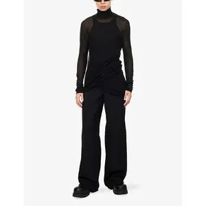 Rick Owens Wide-leg Work Wool Trousers