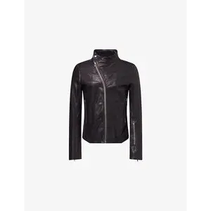 Rick Owens Release Zip-pocket Leather Jacket - Black