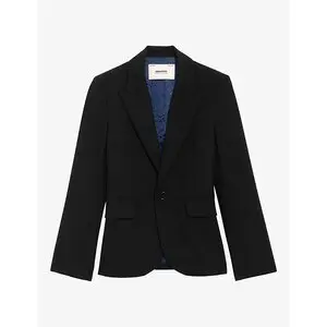 Zadig&Voltaire Vavy Rhinestone-embellished Woven Blazer - Black