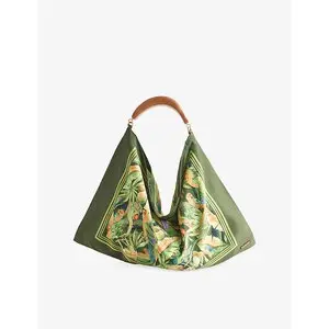 Farm Rio Nature Medium Scarf Satin Shoulder Bag
