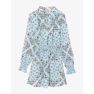 Zadig&Voltaire Rayados Bandana Print Woven Mini Dress - Bleu Oxford