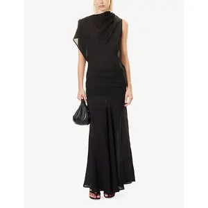 BELLE ANNA Asymmetric Woven Top