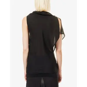 BELLE ANNA Asymmetric Woven Top