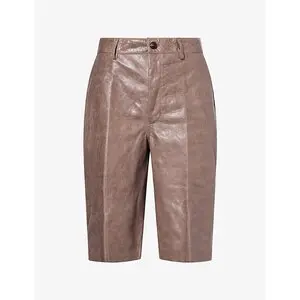 Rick Owens Leather Work Shorts