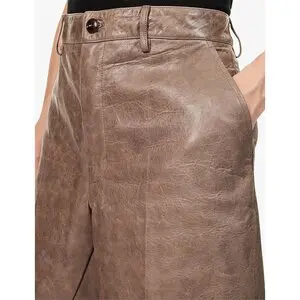 Rick Owens Leather Work Shorts