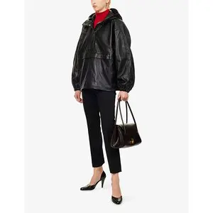ROHE FRAMES Hooded Oversize Leather Jacket