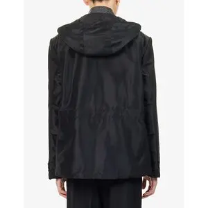 Sacai Detachable-hood Notch-lapel Woven Jacket