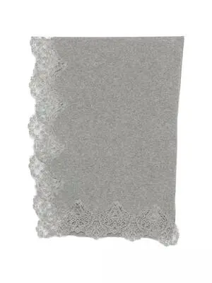 Ermanno Scervino Lace-trim Scarf - Grey