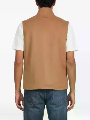 LARDINI Zip-up High-neck Gilet