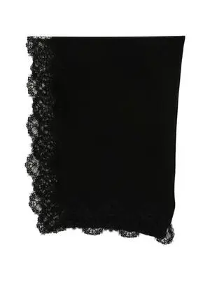 Ermanno Scervino Lace-trim Scarf - Black