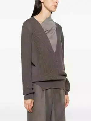 Rick Owens V-neck Ribbed-knit Sweater