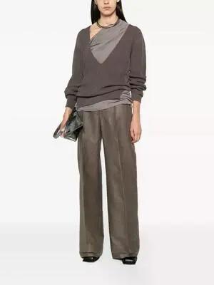 Rick Owens V-neck Ribbed-knit Sweater