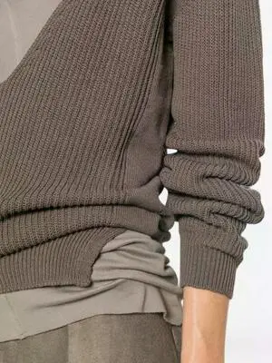 Rick Owens V-neck Ribbed-knit Sweater