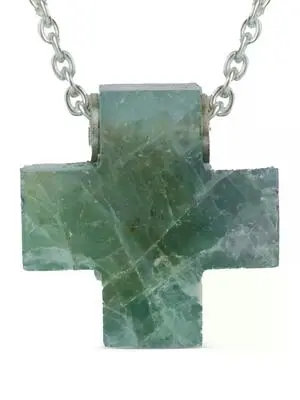 PARTS OF FOUR Sterling Mini Plus Necklace With Aquamarine Pendant - Silver