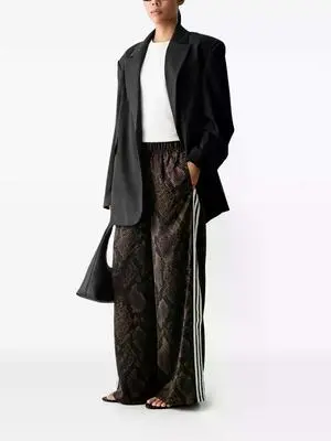 Adidas Satin Snake-print Wide-leg Track Pants