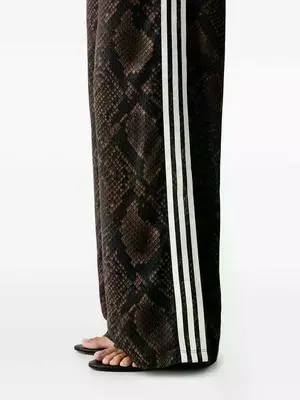 Adidas Satin Snake-print Wide-leg Track Pants