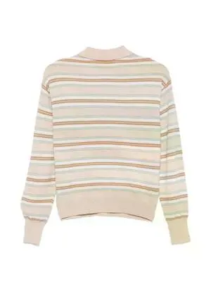 Guest In Residence Long Sleeve Striped Polo Shirt