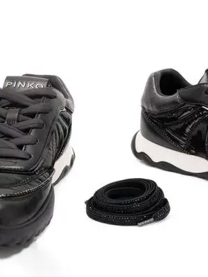 Pinko Gea 01 Quilted Panelled Sneakers