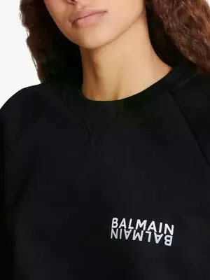 Balmain Logo-detail Cotton Sweatshirt