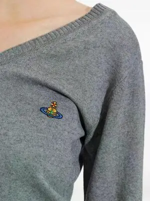 VIVIENNE WESTWOOD Beatrice V-neck Sweater - Grey