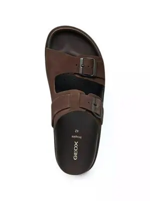 Geox Parnaiba Buckle-fastening Leather Sandals - Brown