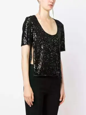 TOM FORD Sequin Short-sleeve Top