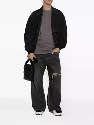 DIESEL® Logo-plaque Topstitched T-shirt
