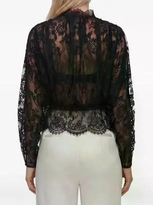 SELF-PORTRAIT Lace High Neck Blouse