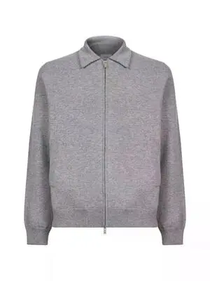 LARDINI Zip-up Shirt-collar Jacket - Grey