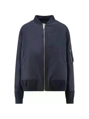 SEMICOUTURE Ariella Pleat-detail Zip-up Jacket - Blue