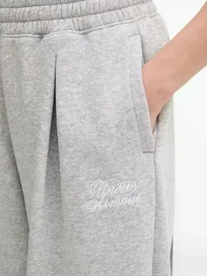 Under Armour Rival Fleece Script Pleated Wide-leg Track Pants - Grey