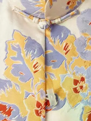 Shanghai Tang Scholar Floral-print Silk Jacket