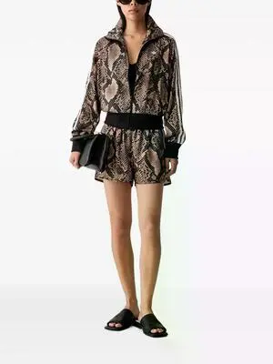 Adidas Satin Snake-print Firebird Track Jacket