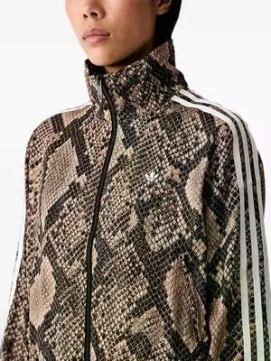 Adidas Satin Snake-print Firebird Track Jacket