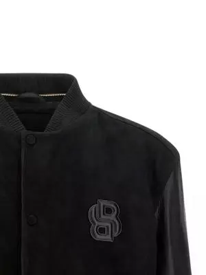 BOSS Monogram-patch Bomber Jacket