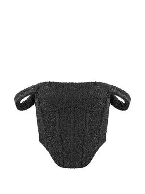 Manière De Voir Bonnie Boucle Bardot Corset Top - Black