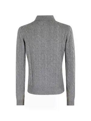 Polo Ralph Lauren Cable-knit Wool/cashmere Polo Jumper
