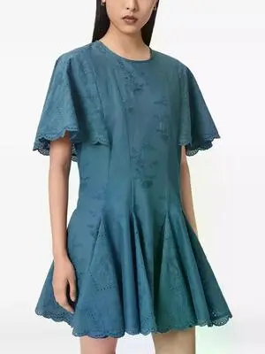 ALLSAINTS Corla Slim-fit Mini Dress With Cape Sleeves