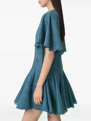 ALLSAINTS Corla Slim-fit Mini Dress With Cape Sleeves