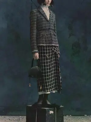 Erdem Tweed Single-breasted Blazer