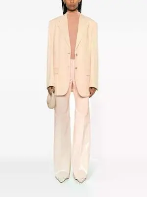 Philosophy Di Lorenzo Serafini High-shine Finish Wide-leg Trousers - Neutrals