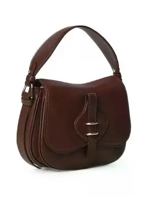 COCCINELLE Grained Leather Tote Bag - Brown
