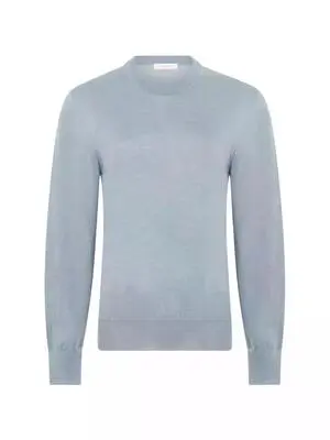 SLOWEAR Fine-knit Crew-neck Sweater - Blue