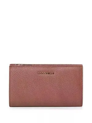 COCCINELLE Medium Metallic Logo-plaque Wallet - Pink