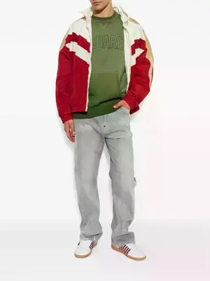 Dsquared2 Chevron-patterned High-neck Bomber Jacket - Red