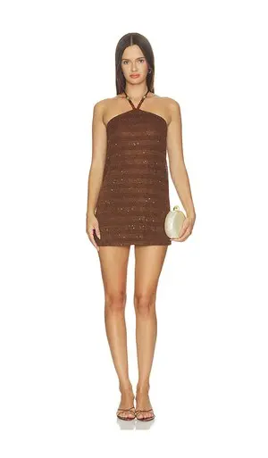 MORE TO COME Dagny Mini Dress In . Also - Brown